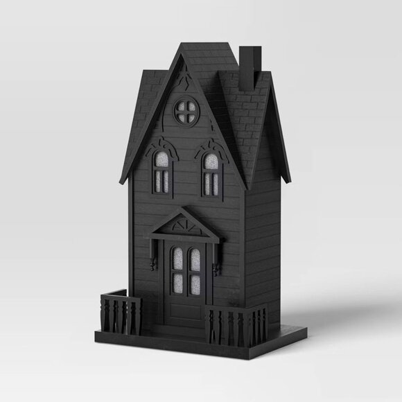 Threshold | Holiday | Threshold Small Haunted House Figurine Black ...